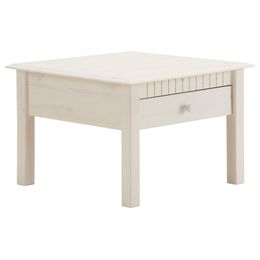 Couchtisch OTTO HOME "Lisa", wei&szlig;, B:60cm H:42cm T:60cm, Tische, Couchtisch Eckige Couchtische Holz-Couchtische, Home affaire, Breite 60 cm, 1 Schubkasten