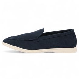 Robuste Slip-On-Loafer f&uuml;r Herren in Marineblau mit gepolsterter Innensohle