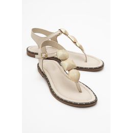 Giulia Leder Flach Sandale (Women)