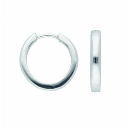 Adelia&acute;s Paar Creolen ADELIA&acute;S "15,5 mm ⌀ Creolen Ohrringe 585 Wei&szlig;gold ( 14K )", silber, Ohrringe, Damen, Damen, Gold, Goldohrringe