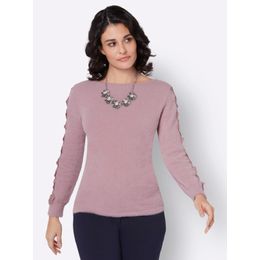 WITT Damen Langarm-Pullover mit U-Boot-Ausschnitt, mauve, Gr&ouml;&szlig;e 36