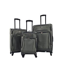 Graue, leichte 4-Rad-Gep&auml;ck-Reisekoffer, weiche Taschen, Koffer
