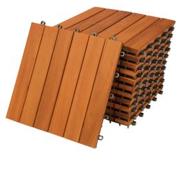 Deuba Holzfliese Akazie 11er-Set 30x30cm
