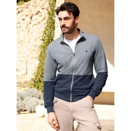 Catamaran Herren Shirtjacke mit Rei&szlig;verschluss, hellgrau-marine-meliert, Gr&ouml;&szlig;e 44/46