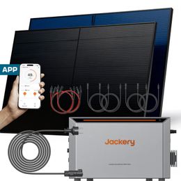 SUNNIVA&reg; Set-Wahl Balkonkraftwerk mit Speicher Jackery HomePower 2000 Ultra, BIFAZIAL FULLBLACK komplett Steckdose, PV Solaranlage Komplettset mit Solarspeicher, N-Type Glas-BIFAZIAL