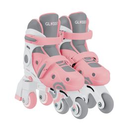 Globber LEARNING SKATES 2in1 &ndash; Inline- und Quad-Skates Kinder, verstellbar Gr.26-29, ABEC 9, Rollengr&ouml;&szlig;e 48x24 mm, rosa