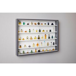 Inter Link Sammlervitrine Gew&uuml;rzschrank H&auml;ngevitrine Wandregal Collecty - Grau/Weiss