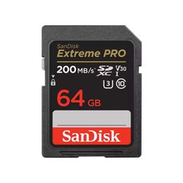 Sandisk SDXC Extreme PRO 64GB (R200MB/s) + 2 Jahre RescuePRO Deluxe Speicherkarte