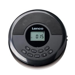 Lenco CD-340BK schwarz Tragbarer CD/MP3-Player (Bluetooth, eingebaute Lautsprecher)