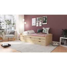 Inter Link Funktionsbett "Aus eins mach zwei" 90x200 - Natur