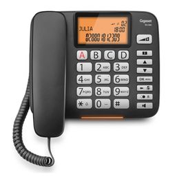 Gigaset DL580 schnurgebundenes Senioren Telefon schwarz