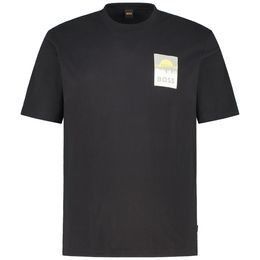 Herren Gro&szlig;e Gr&ouml;&szlig;en | BOSS T-Shirt mit Motiv-Print Farbe schwarz Gr&ouml;&szlig;e: 5XL