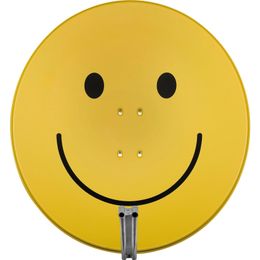 Technisat SATMAN 850 PLUS 85cm Sat-Antenne inklusive AZ/EL-Halterung rot gelb mit smiley
