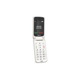 Gigaset GL 595 Pearl White Handy (Wei&szlig;, Seniorenhandy, Klapp)