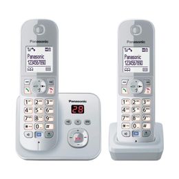 Panasonic KX-TG 6822 GS Duo perlsilber Schnurloses Telefon