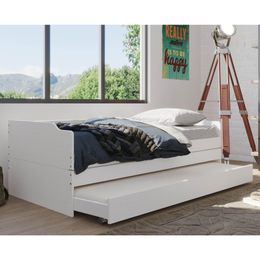 Inter Link Funktionsbett &bdquo;Aus eins mach drei&ldquo; - 3 Liegefl&auml;chen - 90 x 200 - versch. Farben - Weiss