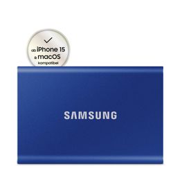 Samsung Portable SSD T7 USB 3.2 Gen 2 - 1 TB Blau Externe SSD-Festplatte