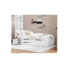 Inter Link Bett mit Stauraum Efetivo inkl. Nachtkommode und Lattenrost 140x200 cm