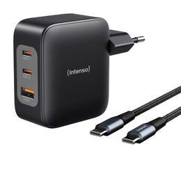 Intenso W100ACC GaN + C520C Kabel, 100W Power Adapeter Set (PD 3.0, PPS, QC 5, 2m, 7810010)