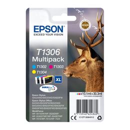 Epson C13T13064012 XL Hirsch Druckerpatronen-MultiPack Cyan/Magenta/Gelb/Schwarz