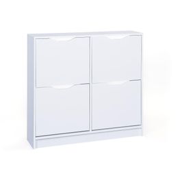 Inter Link Schuhschrank Schuhkipper Westphalen - 4 Klappt&uuml;ren weiss