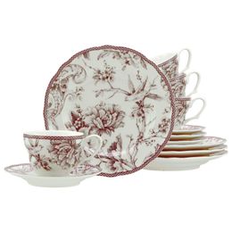 Creatable - 24765 Adelaide Rot, Kaffeeservice 12-tlg