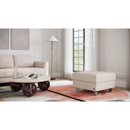 BRUNO Hocker 70x70 in Creme Ecru Beige | Gem&uuml;tliche Ablage und praktische Aufbewahrung