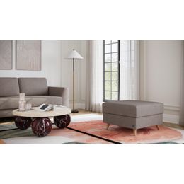 BRUNO Hocker 70x70 in Taupe Grau-Beige | Gem&uuml;tliche Ablage und praktische Aufbewahrung