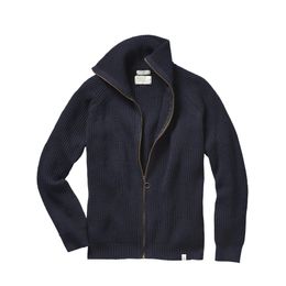 Peregrine Herren Strickjacke Foxton Blau 100 % Wolle (Merino)