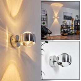 hofstein Sapri Wandleuchte Silber, 1-flammig