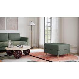 BRUNO Hocker 70x70 in Forest Green Gr&uuml;n | Gem&uuml;tliche Ablage und praktische Aufbewahrung