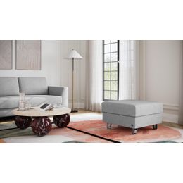 BRUNO Hocker 70x70 in Silver Grey Grau | Gem&uuml;tliche Ablage und praktische Aufbewahrung