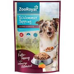 ZooRoyal Schlemmer Topping Rind und Karotte 4x100g