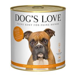 DOG&rsquo;S LOVE Dog's Love Classic Pute mit Apfel, Zucchini und Walnuss&ouml;l Hunde-Nassfutter getreidefrei 6x800g
