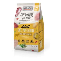 MAC's Cat Adult Ente, Pute & Huhn Katzen-Trockenfutter getreidefrei 1,5kg