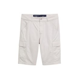 Tom Tailor Denim Herren Regular Cargo Shorts, grau, Uni, Gr. S