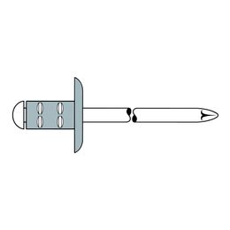 Gesipa PolyGrip Mehrbereichsschaft-Blindniete Alu/Stahl verzinkt K 9,5 3,2 x 11 S (1455676)