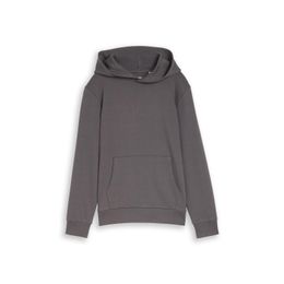 Tom Tailor Jungen Hoodie Sweatshirt mit R&uuml;ckenprint, grau, Uni, Gr. 140