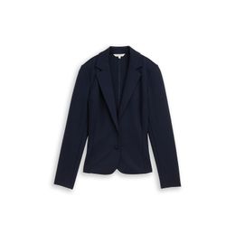 Tom Tailor Damen Slim Fit Blazer mit Eingriffstaschen, blau, Uni, Gr. XS