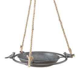 Boltze Vogeltr&auml;nke Jackson aus Metall &Oslash;25 x H4cm, grau skandinavische Deko Online Shop