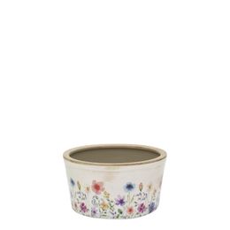 Chic Antique Breiter Keramik-Pflanztopf Fleurville &Oslash; 16,5 cm, H&ouml;he 9,5 cm skandinavische Deko Online Shop