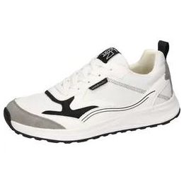 Waldl&auml;ufer Sneaker WALDL&Auml;UFER "H_LEO", Herren, Gr. 8 (42), wei&szlig;, grau, schwarz, Synthetik, Textil, Schuhe Sneaker, Bequemschuh, Schn&uuml;rschuh in Komfortweite H (= sehr weit)