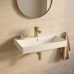 CARLDIX x LAUFEN Waschtisch 60 cm A91002006001 Wei&szlig;, 600 x 460 mm, mit &Uuml;berlauf und Hahnloch, Wandmontage
