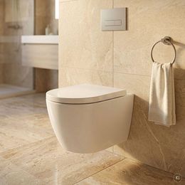 CARLDIX x LAUFEN Wand-WC Set sp&uuml;lrandlos A91004000101 Wei&szlig;, mit WC-Sitz, Absenkautomatik