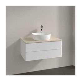 Villeroy & Boch Villeroy und Boch Antao Waschtisch-Unterschrank K19113GF 80x36x50cm, Waschbeckenplattenfarbe botticino, glossy white lacquer