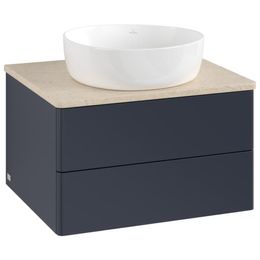 Villeroy & Boch Villeroy und Boch Antao Waschtisch-Unterschrank K18013HG 60x36x50cm, Waschbeckenplattenfarbe botticino, midnight blue matt lacquer