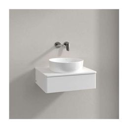Villeroy & Boch Villeroy und Boch Antao Waschtisch-Unterschrank K07050MT 60x19x50cm, Hahnloch, Waschbeckenplattenfarbe Lack, white matt lacquer