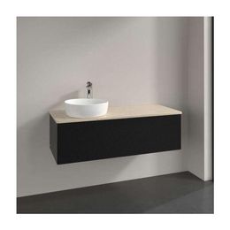 Villeroy & Boch Villeroy und Boch Antao Waschtisch-Unterschrank K33113PD 120x36x50cm, Waschbeckenplattenfarbe botticino, black matt lacquer