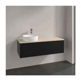 Villeroy & Boch Villeroy und Boch Antao Waschtisch-Unterschrank K33013PD 120x36x50cm, Waschbeckenplattenfarbe botticino, black matt lacquer