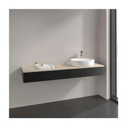 Villeroy & Boch Villeroy und Boch Antao Waschtisch-Unterschrank K16053PD 160x19x50cm, Hahnlochbohrung, Waschbeckenplattenfarbe botticino, black matt lacquer
